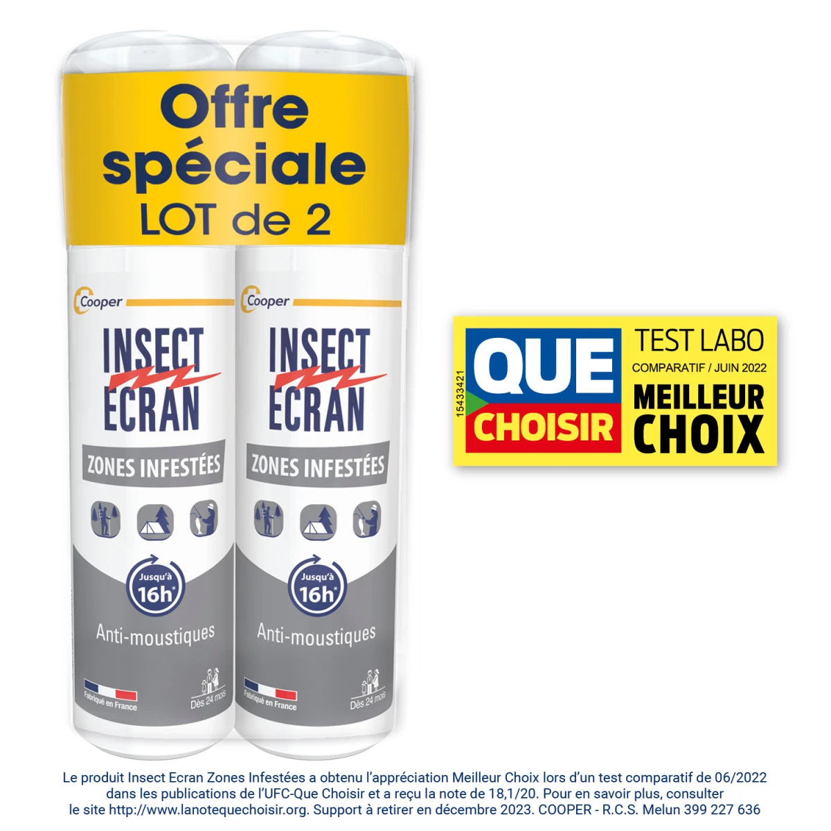 INSECT ECRAN - Anti-moustiques - répulsif - Zones Infestées